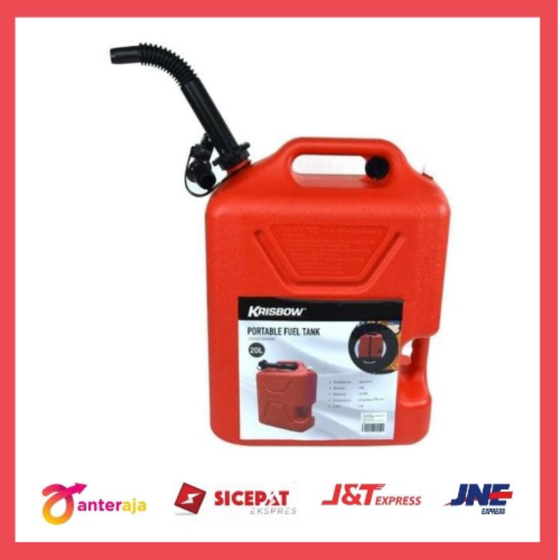 Jual Krisbow Jerigen Bensin Plastik HDPE 20 Ltr / Krisbow Jerigen Solar ...