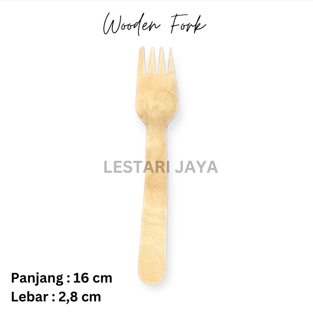 Jual Garpu Makan Kayu Wooden Fork / Garpu Kayu / Garpu Cake 16 Cm ...