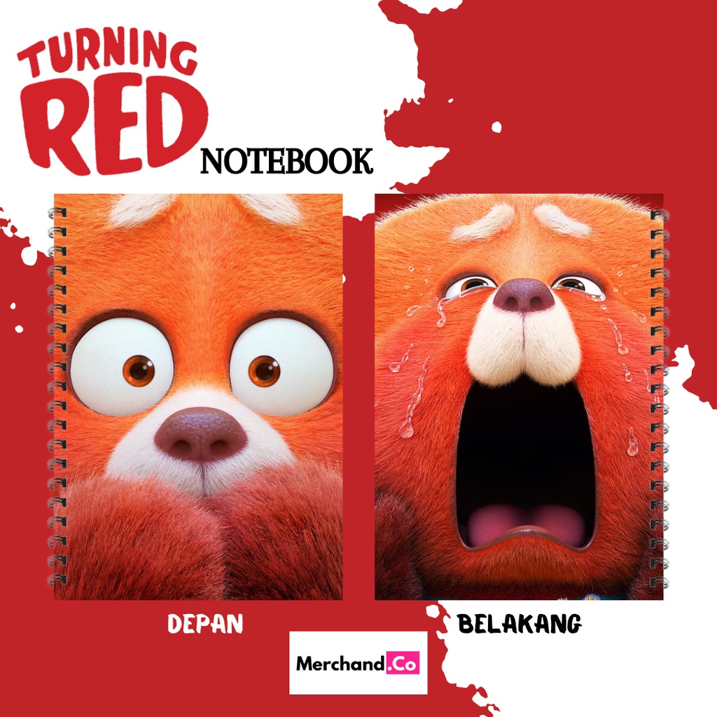 Jual A5 / notebook turning red / notebook / turning red / buku tulis ...
