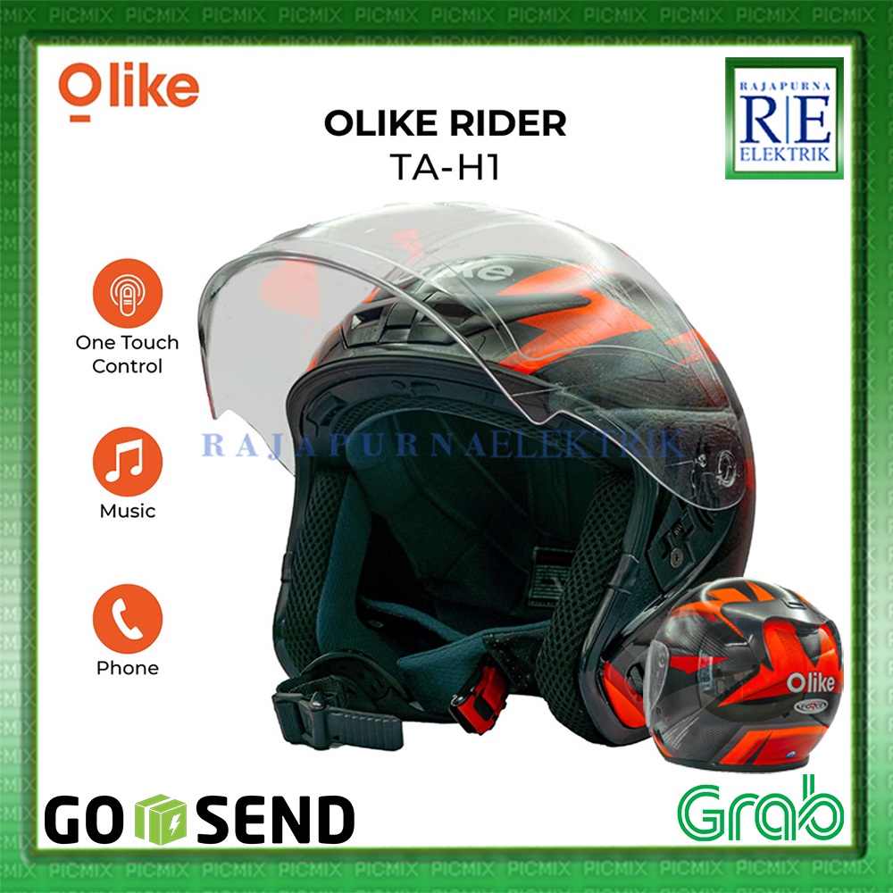 Jual Olike Rider Bluetooth Helmet Helm Music GPS Call ORIGINAL | Shopee ...