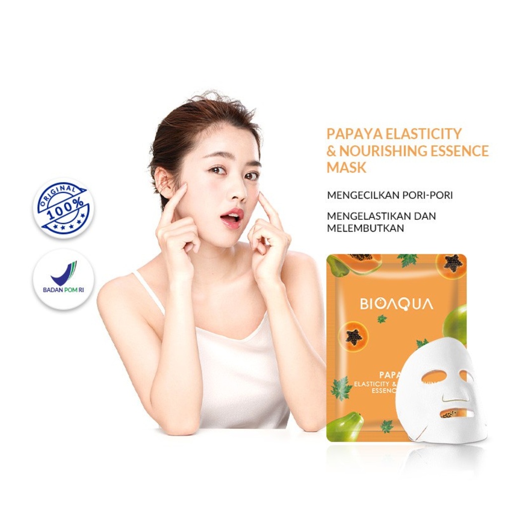 Jual BIOAQUA Sheet Mask Papaya Brightening Moisturizing Antioxidant ...
