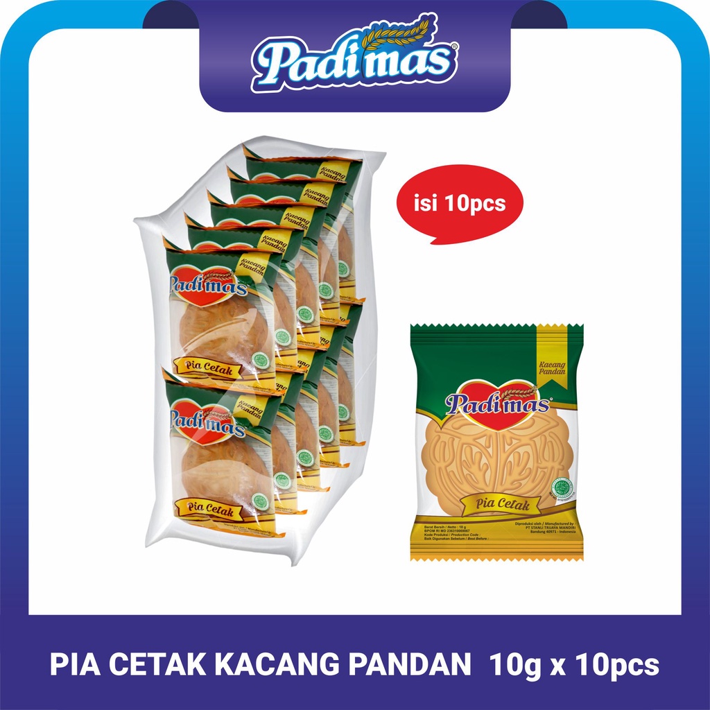 Jual Padimas Pia Cetak Rasa Kacang Pandan, Kue Pia Isi Kacang Pandan ...