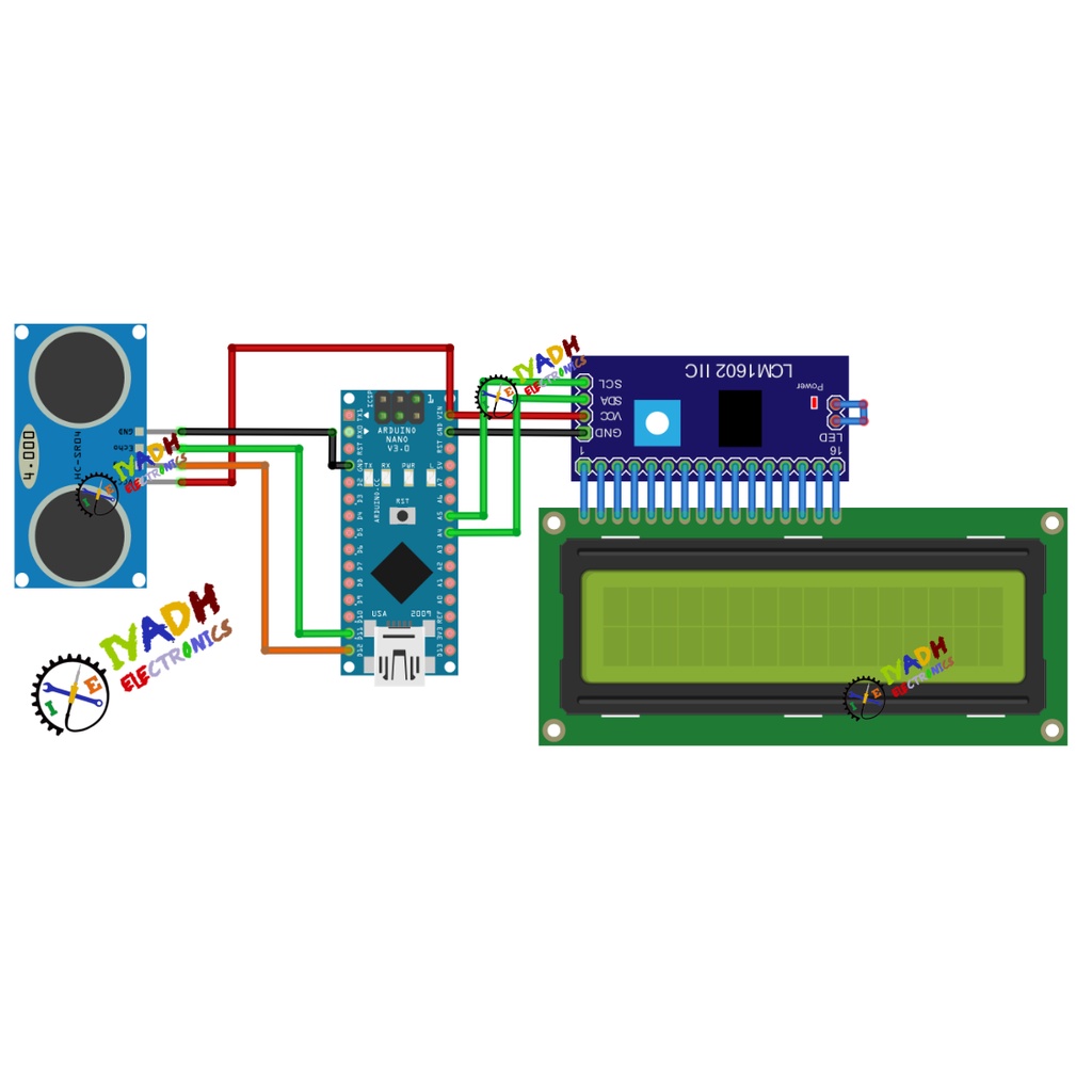 Jual Rakitan kit arduino mengukur jarak menggunakan sensor jarak ...