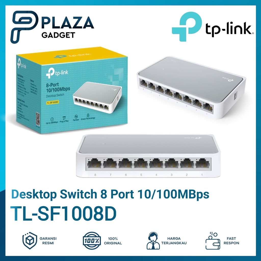 Jual TP LINK 8 Port 10/100Mbps Desktop Switch Hub TP-LINK TL-SF1008D ...