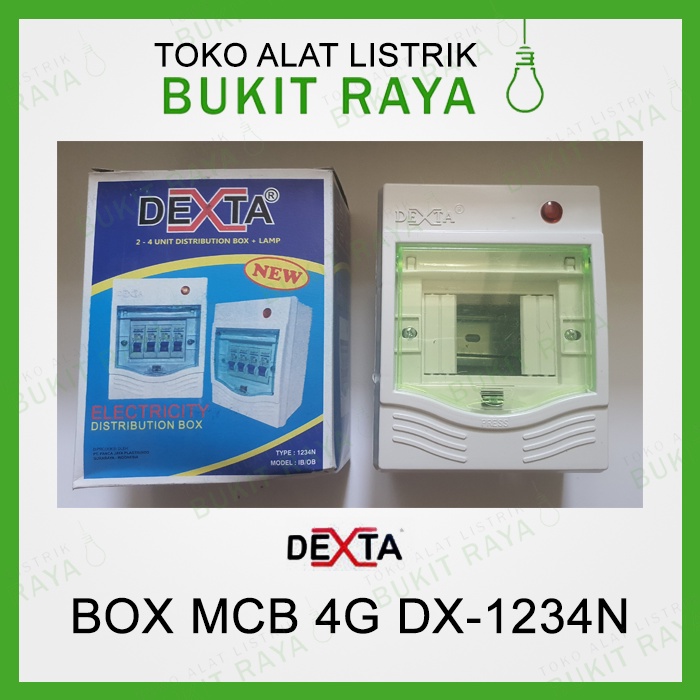 Jual Dexta Box MCB 4 Group Dengan Tutup dan Lampu Indikator DX-1234N 4 Grup | Shopee Indonesia