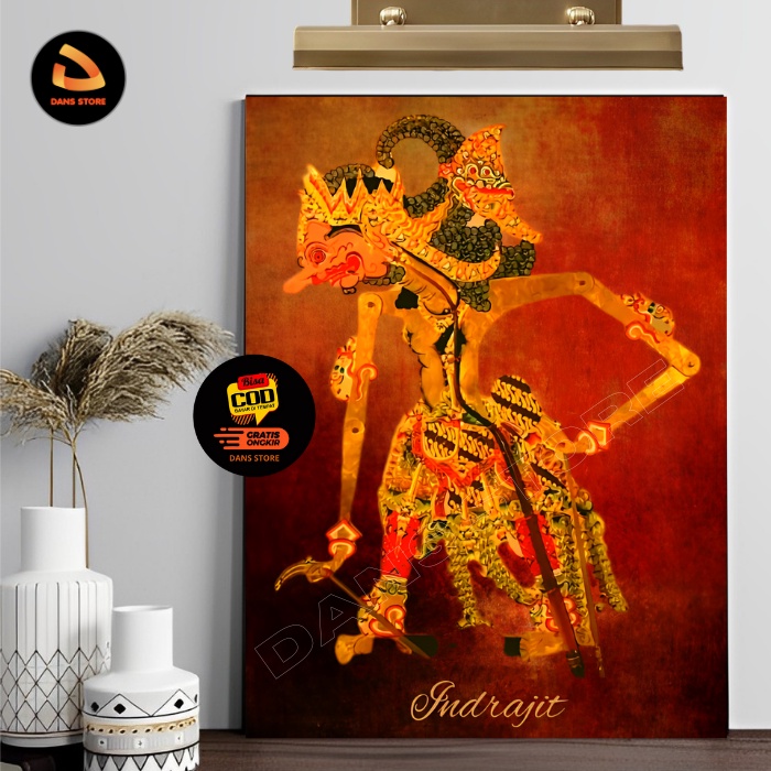 Jual Poster Wayang Kulit Indrajit Hiasan Dinding Bahan Art Carton dan ...