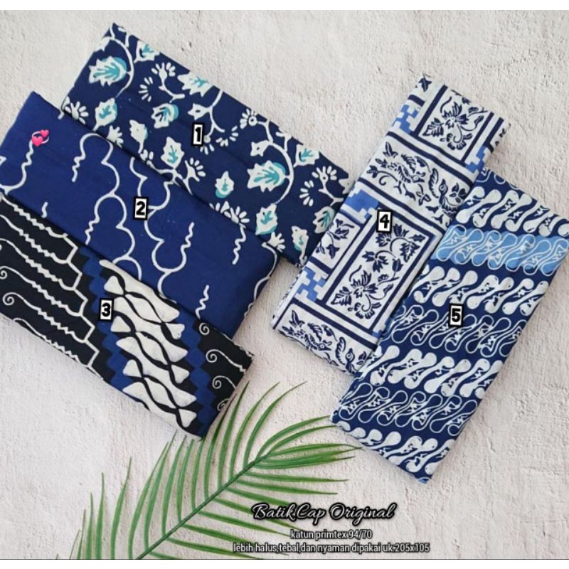 Jual Kain Batik Cap Garutan Biru Kain Batik Premium Kain Batik Halus ...