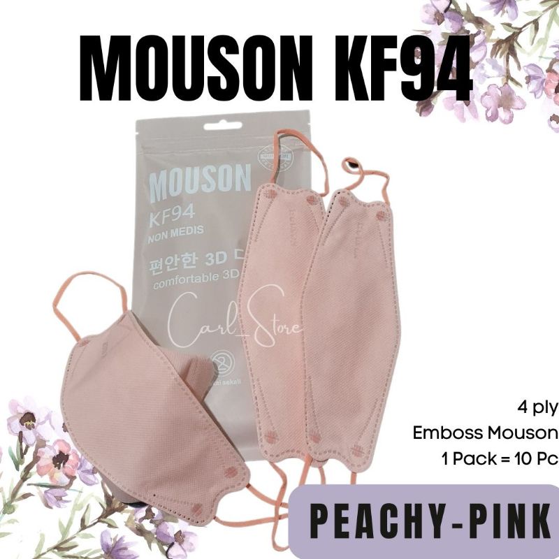 Jual Masker Mouson KF94 4Ply Mask Korea Original Emboss Belahan Hidung ...