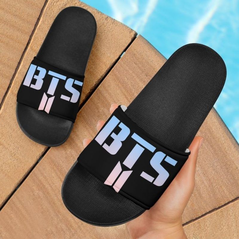 Jual BLACKBEARD - SENDAL BTS LOGO STANDAR DISTRO PREMIUM 37-43 | Shopee ...