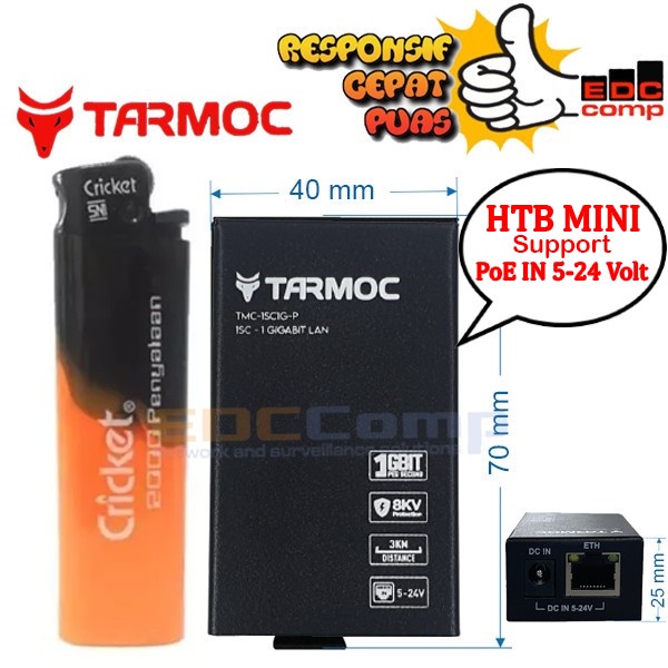 Jual Produk Terbaru Tarmoc Tmc-1Sc1G-P 1 Fo 1 Lan Gigabit Poe In 5-24V ...