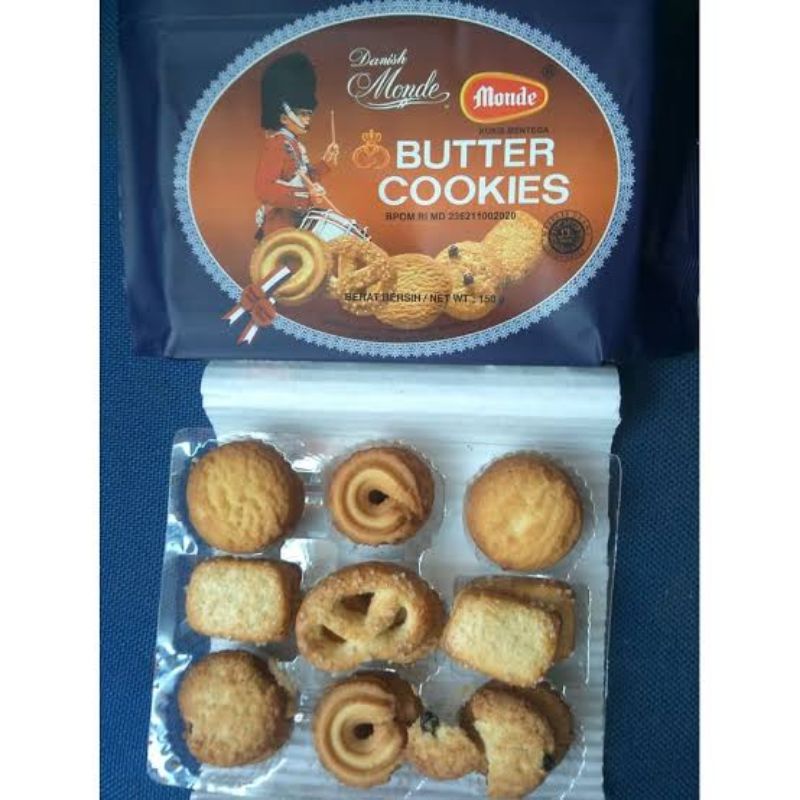 Jual MONDE BUTTER COOKIES 150GR BISKUIT MONDE BISKUIT SUSU ROTI BISKUIT ...