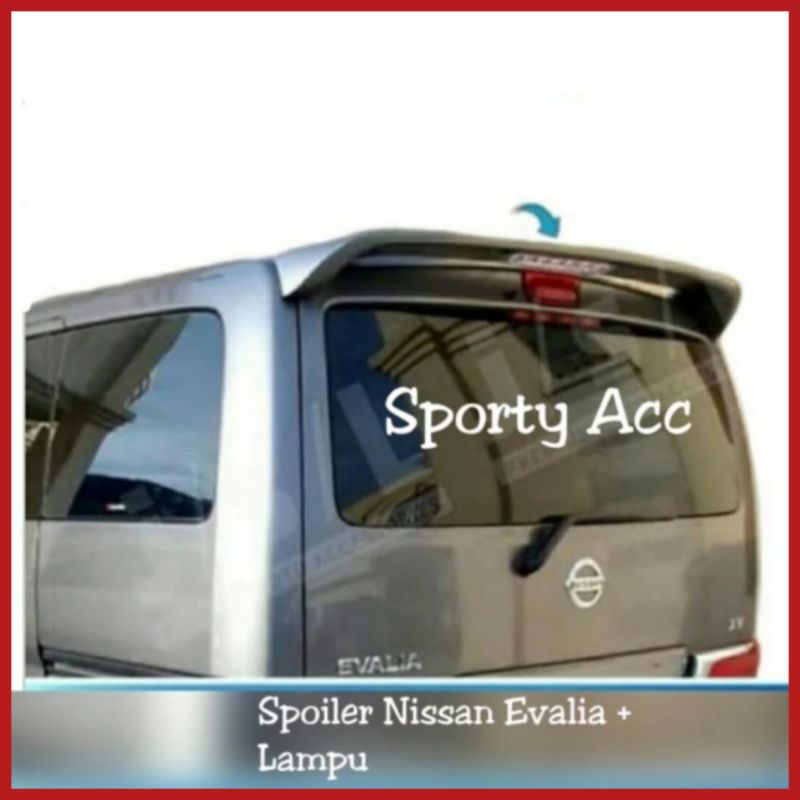 Jual Spoiler Sayap Mobil Evalia Nissan + Lampu Rem | Shopee Indonesia