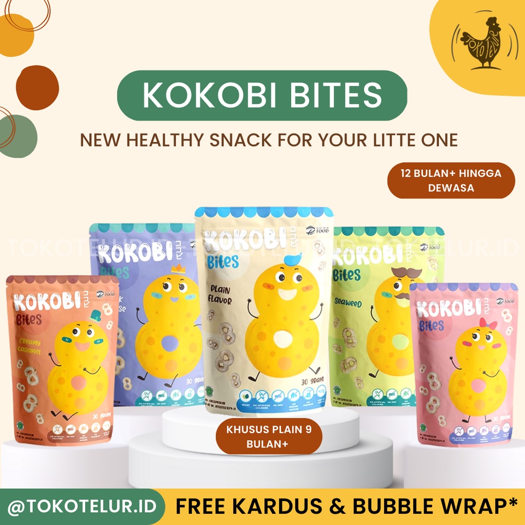 Jual KOKOBI BITES - Rice Puff Bites | Cemilan Snack Bayi Sehat HALAL NO ...