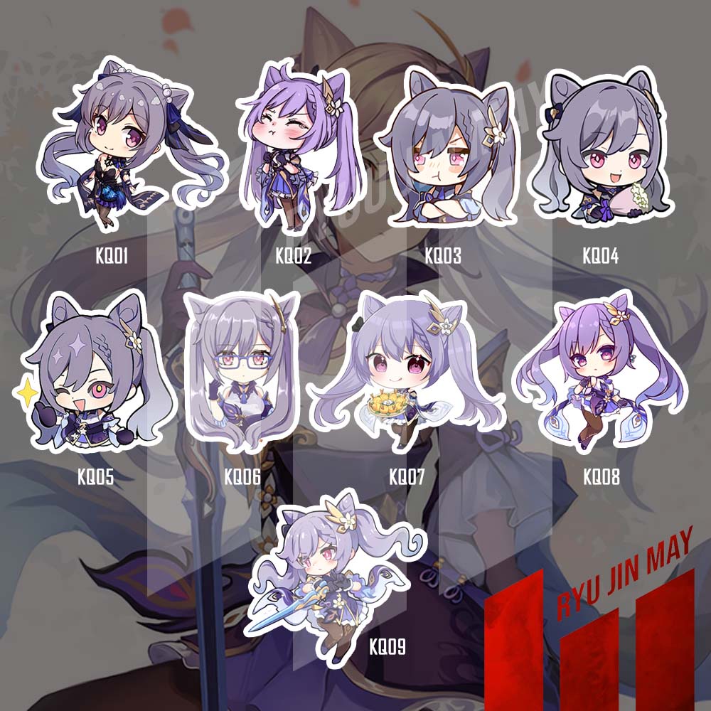 Jual Sticker Anime - Genshin Impact - Keqing | Shopee Indonesia