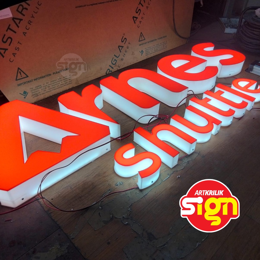 Jual HURUF TIMBUL AKRILIK 3D NYALA | 3D LETTER ACRYLIC LIGHTED | PAPAN ...