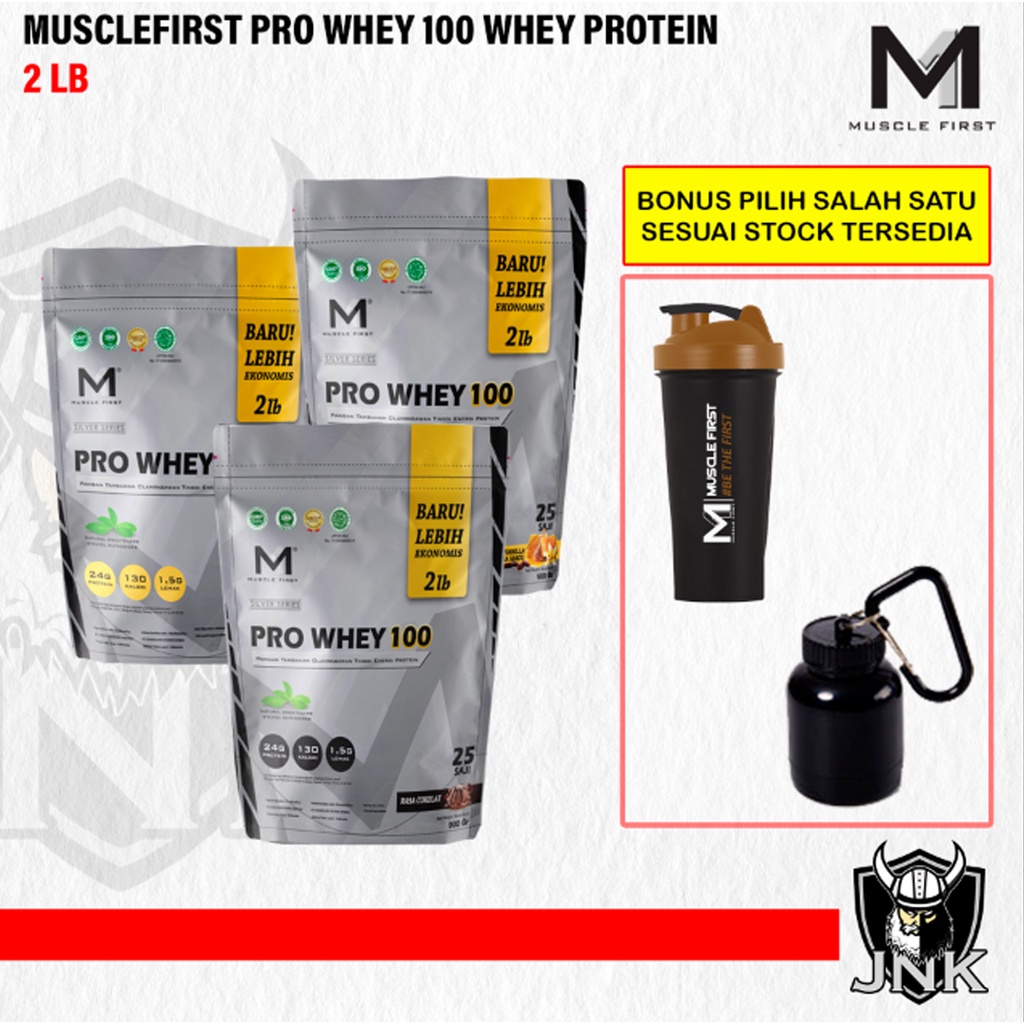 Jual M1 Muscle First Pro Whey 100 2lbs whey protein 900gr Prowhey Free ...