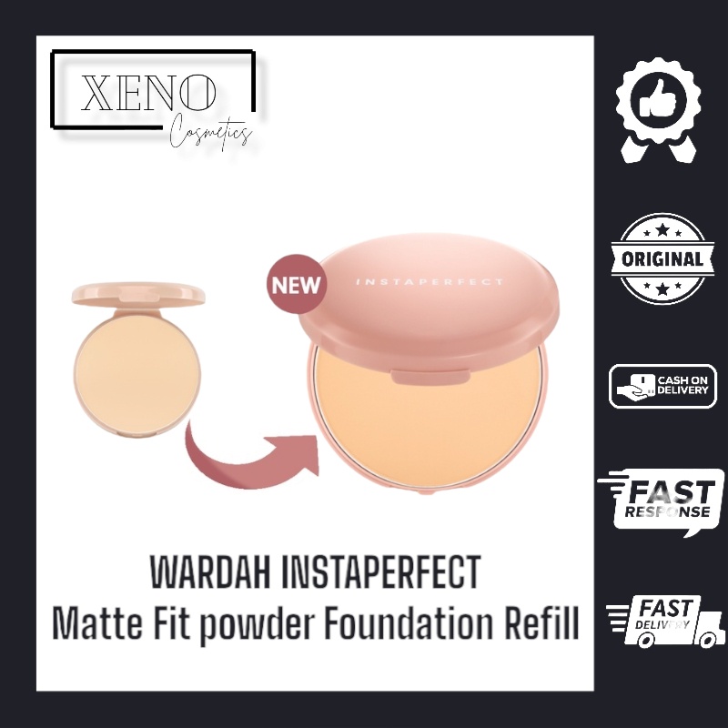 Jual WARDAH INSTAPERFECT matte fit powder foundation | Shopee Indonesia