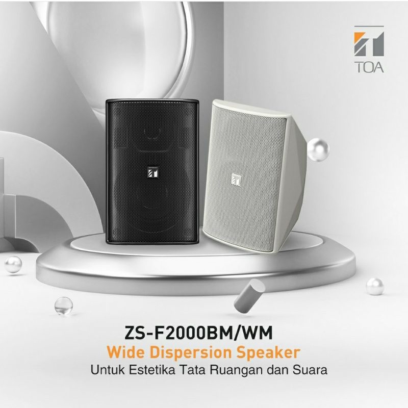 Jual ZS F2000BM/ ZS F2000 WM TOA SPEAKER DINDING / TOA COLOUM / ZS F2000BM(BLACK) or ZS F2000WM ...