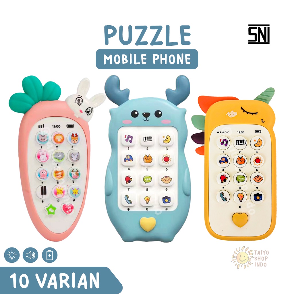 Jual TAIYO Mainan Bayi HP Baby Music Phone Puzzle Mobile Ponsel Musik ...