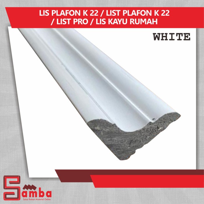 Jual Lantai Lis Plafon K22 / List Plafon K 22 / List Pro / Lis Kayu ...