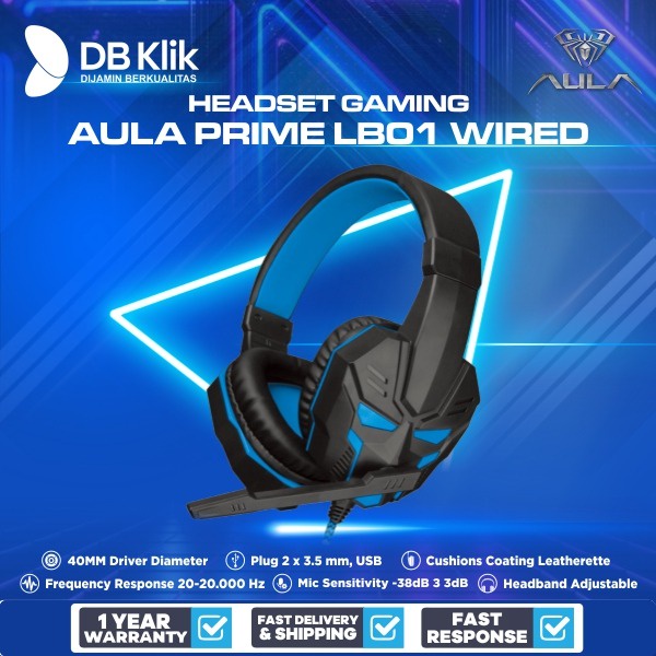 Jual Headset Gaming AULA Prime LB01 Wired - AULA LB 01 Gaming Headphone | Shopee Indonesia