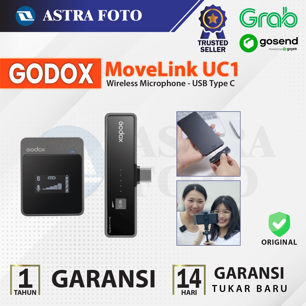 Jual Godox MoveLink UC1 KIT Compact Digital Wireless Microphone Smartphone | Shopee Indonesia