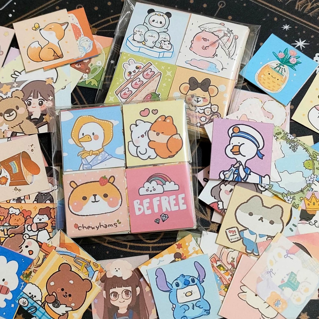 Jual 𝟭𝟬𝟬𝘀𝘁𝗶𝗰𝗸𝗲𝗿 Sticker Seal Packing Packaging Lucu Sticker Freebies ...