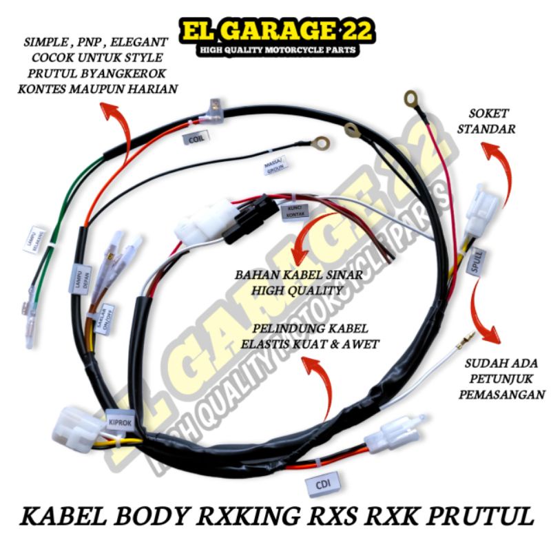 Jual Kabel body bodi rx king rxk RX-King new style prutul simple ...