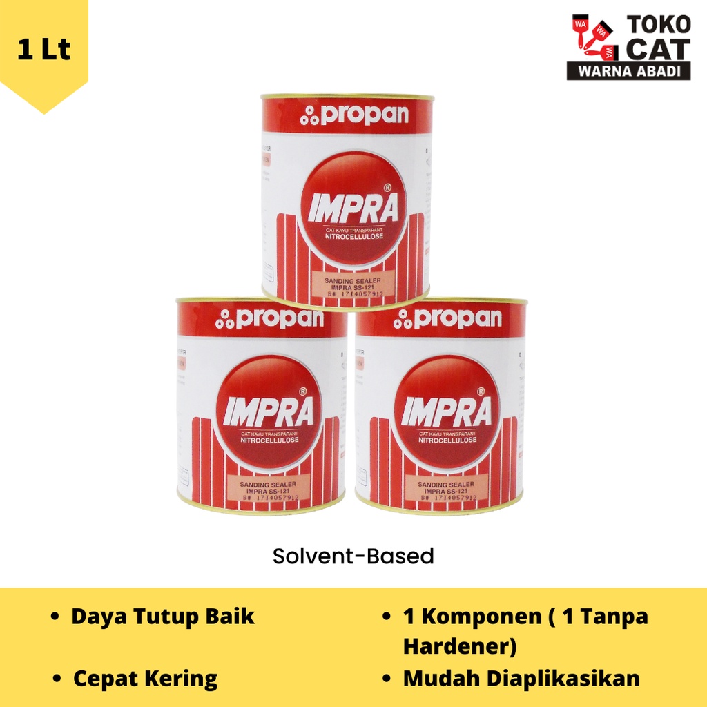 Jual CAT PROPAN IMPRA MELAMINE NC SANDING SEALER ML-121 1 LITER ( TANPA ...