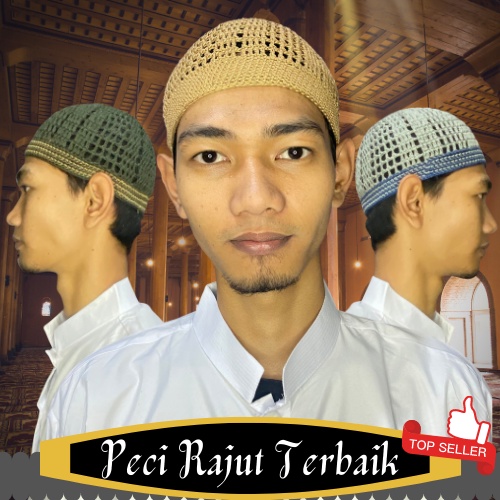 Jual Peci Rajut Dewasa Peci Kopyah Rajut Mercan Cocok untuk Oleh-oleh ...