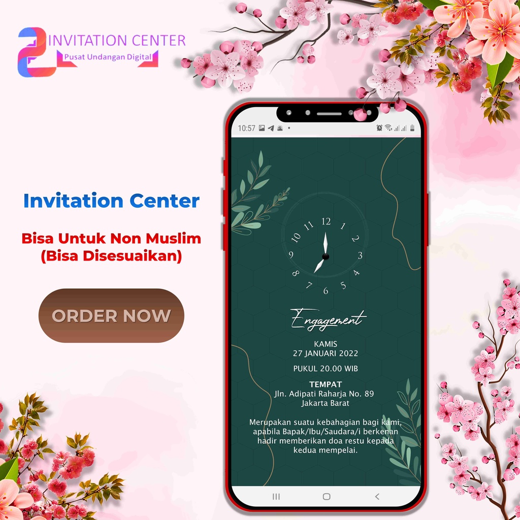 Jual Undangan Digital Lamaran / Pertunangan / Engagement Invitation ...