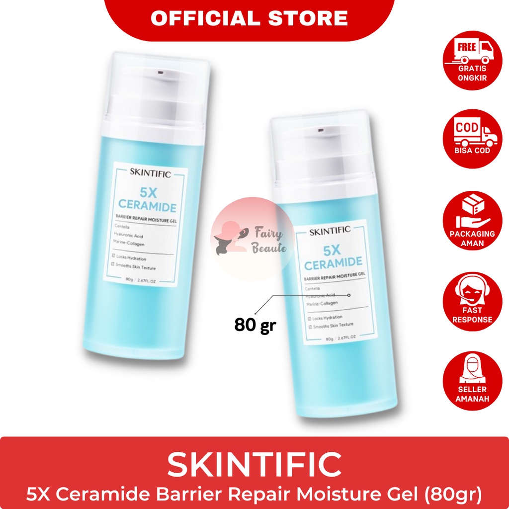 Jual SKINTIFIC 5X Ceramide Barrier Repair Moisture Gel 80g Facial ...