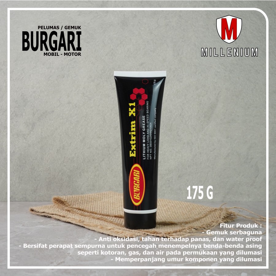 Jual [BURGARI] Gemuk Extrim X1 Lithium Moly Grease Gemuk Odol Burgari ...