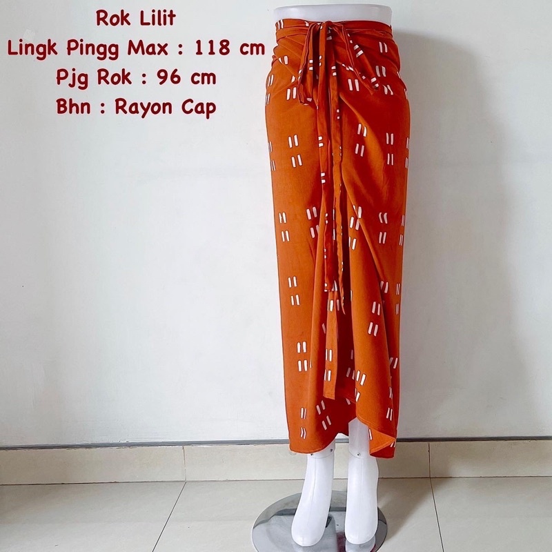 Jual Rok Lilit Batik Instan Modern Warna Hitam Merah Navy Lemon Orange ...