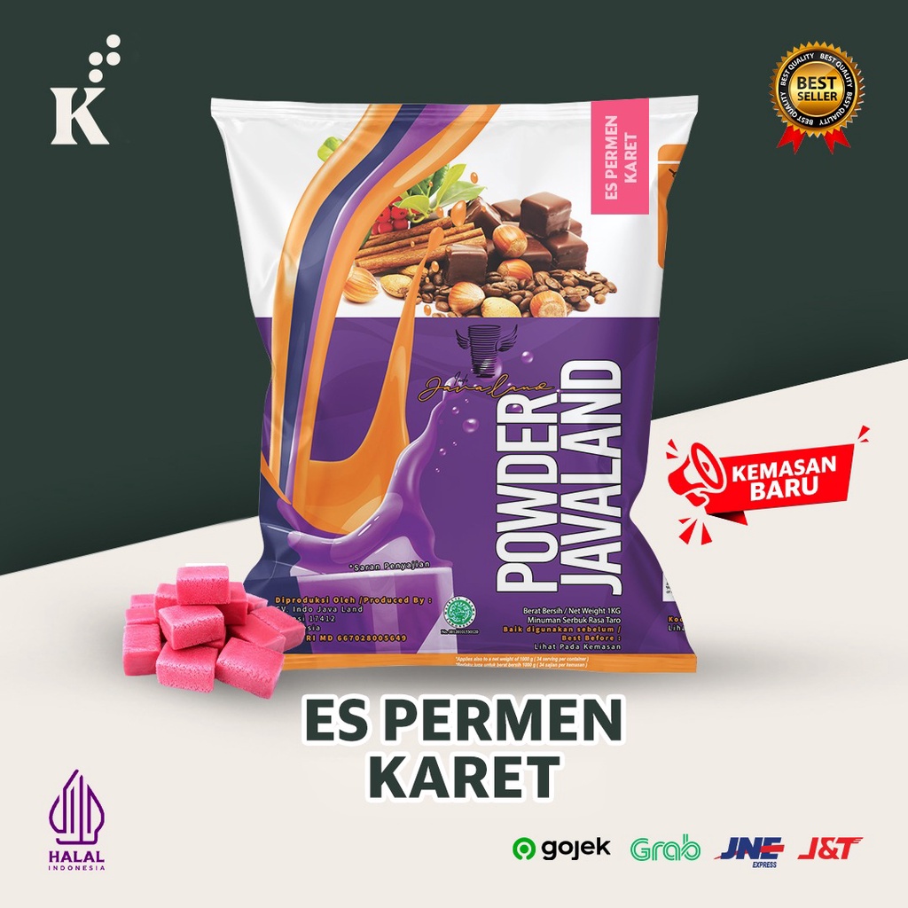 Jual Bubuk Minuman rasa Es Permen Karet 1 kg - Javaland | Shopee Indonesia