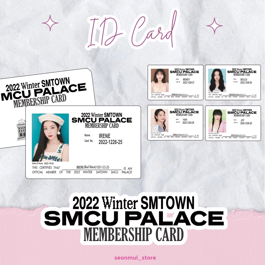 Jual 2022 Winter SMTOWN : SMCU PALACE INVITATION MEMBERSHIP CARD 2022 ...