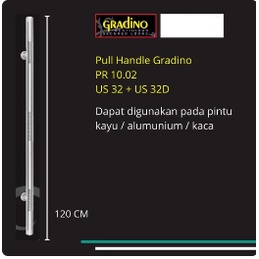 Jual Gradino PR 10.02 pull handle stainless 120cm pegangan tarikan ...