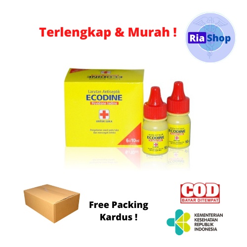 Jual ECODINE 10 ML PAK ISI 6 BOTOL ONEMED - POVIDONE IODINE | Shopee ...