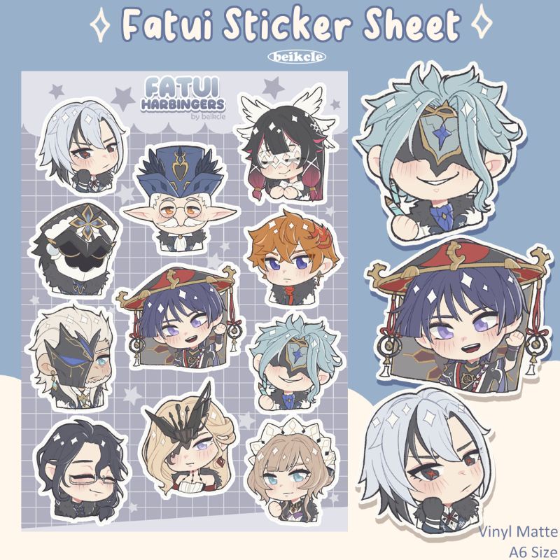 Jual beikcle - Fatui Sticker Sheet Genshin Impact | Shopee Indonesia