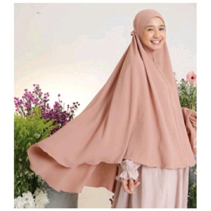 Jual Khimar Syari Jilbab Bergo Maryam Crinkle Airflow/Hijab Instan XXL Non Ped ( tali ) | Shopee ...