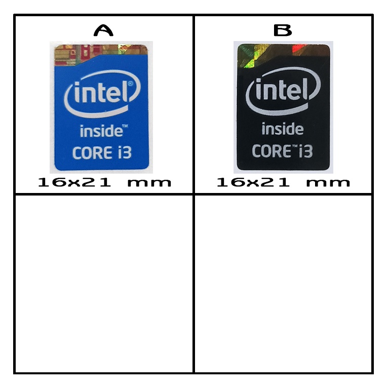 Jual Sticker Stiker Logo intel Core i3 Gen 4 Gen 5 Original | Shopee ...
