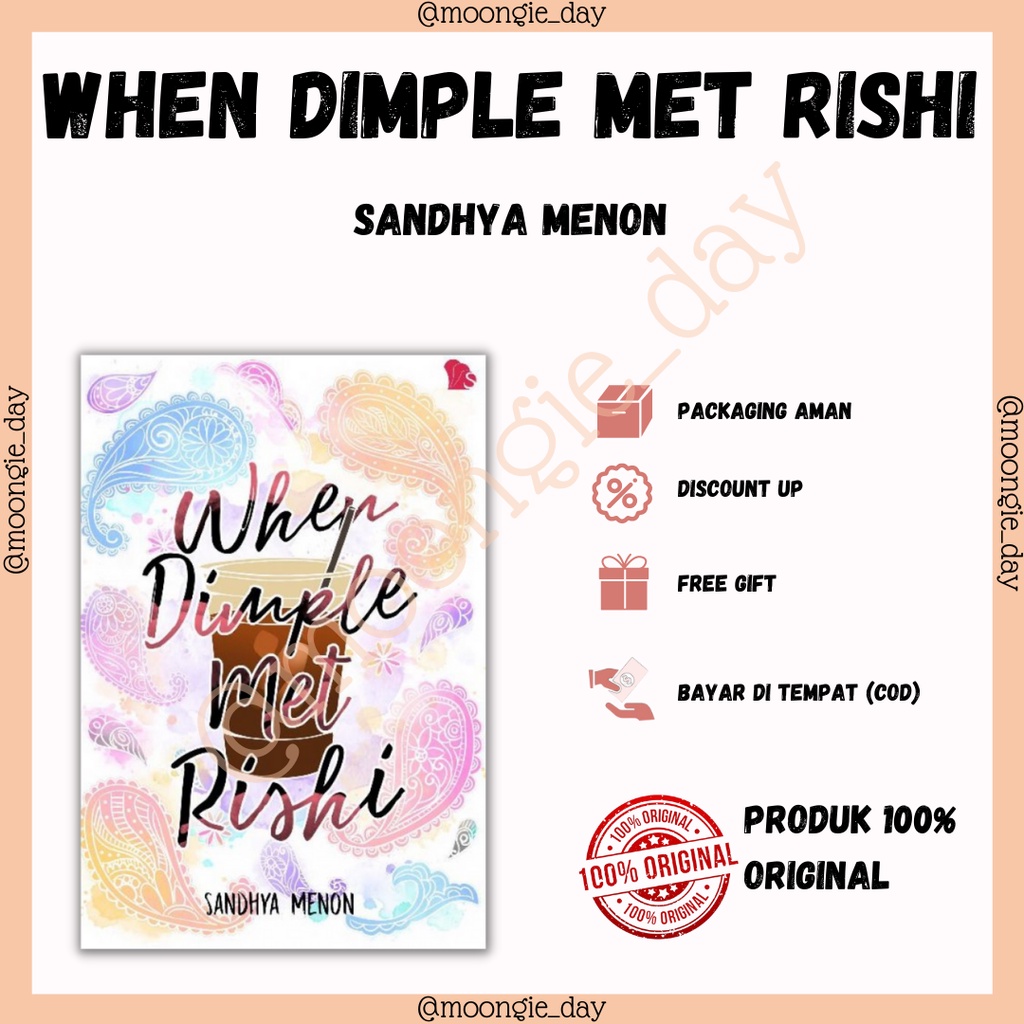 Jual NOVEL WHEN DIMPLE MET RISHI by Sandhya Menon (BARU/ORIGINAL ...