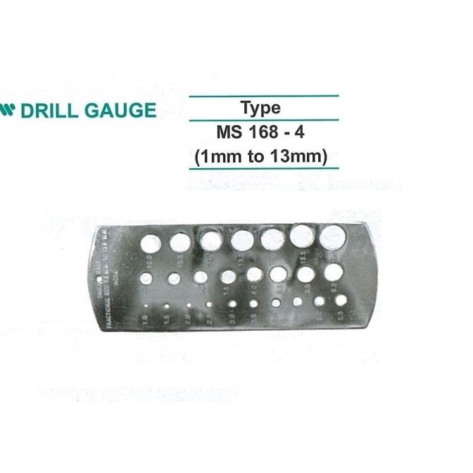 Jual Drill Gauge type MS 168-4 ( 1mm to 13mm ) - wipro sumberh11 Ayo ...