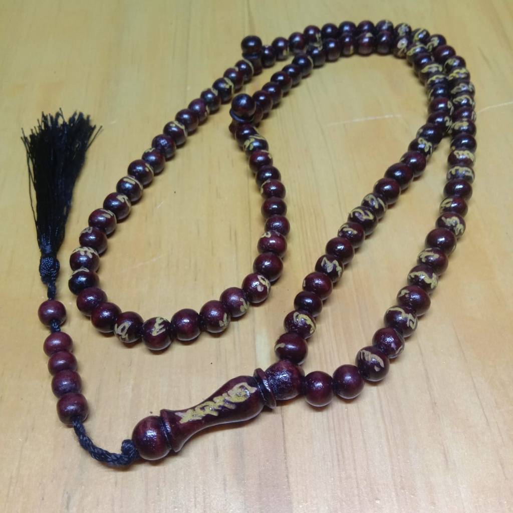 Jual Tasbih kayu ukir asmaul husna tasbih kayu bertuah tasbih asmaul ...