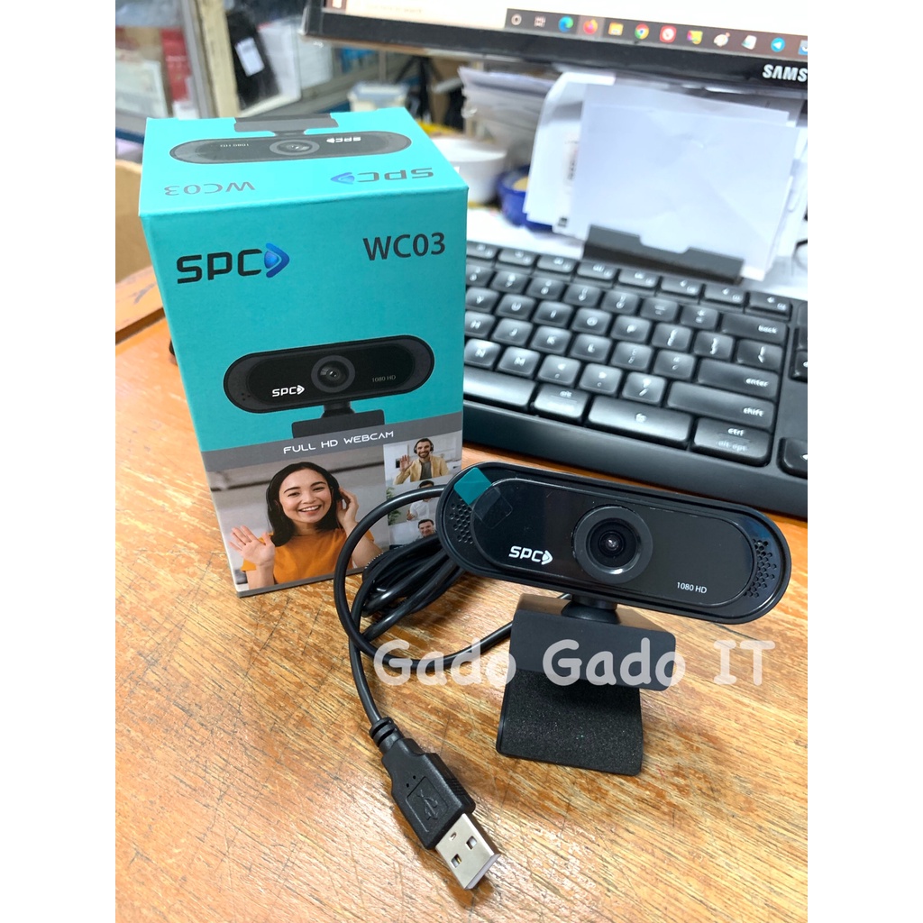 Jual WEBCAM SPC WC02 / WC03 2MP FULL HD 1080P WEB CAMERA PC WITH ...