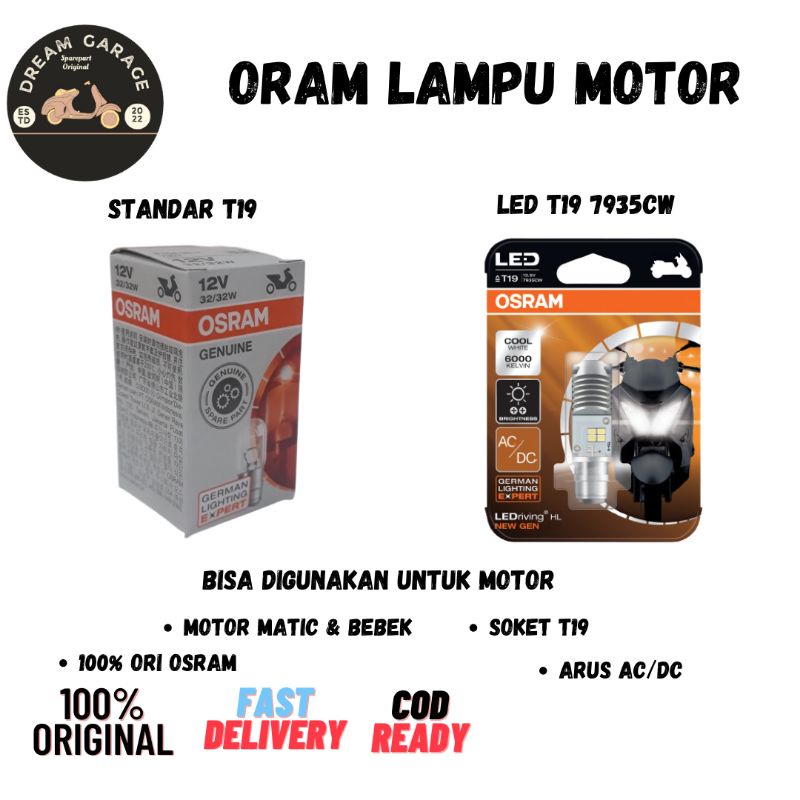 Jual Osram Lampu motor led T19 Lampu motor Original | Shopee Indonesia
