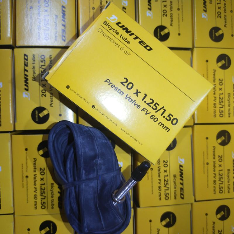 Jual Ban Dalam Sepeda 20 x 125/150 United FV 60 mm | Shopee Indonesia