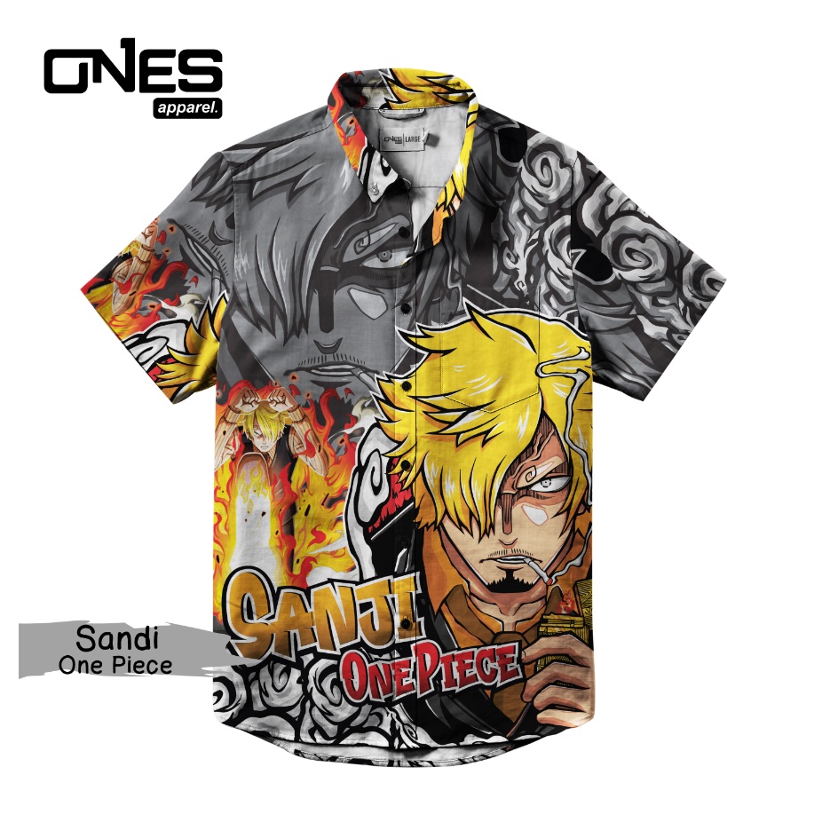 Jual KEMEJA SANDI X ONE PIECE | Shopee Indonesia