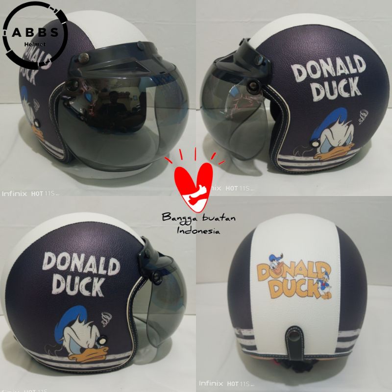 Jual HELM BOGO DEWASA MOTIF DONALD DUCK | Shopee Indonesia