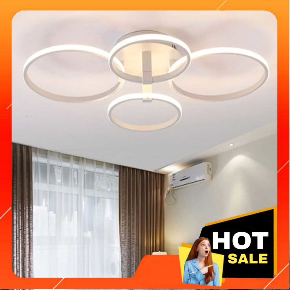 Jual Lampu LED Plafon MINGKO Modern Ceiling Light Dimmable 40W 4 Ring ...